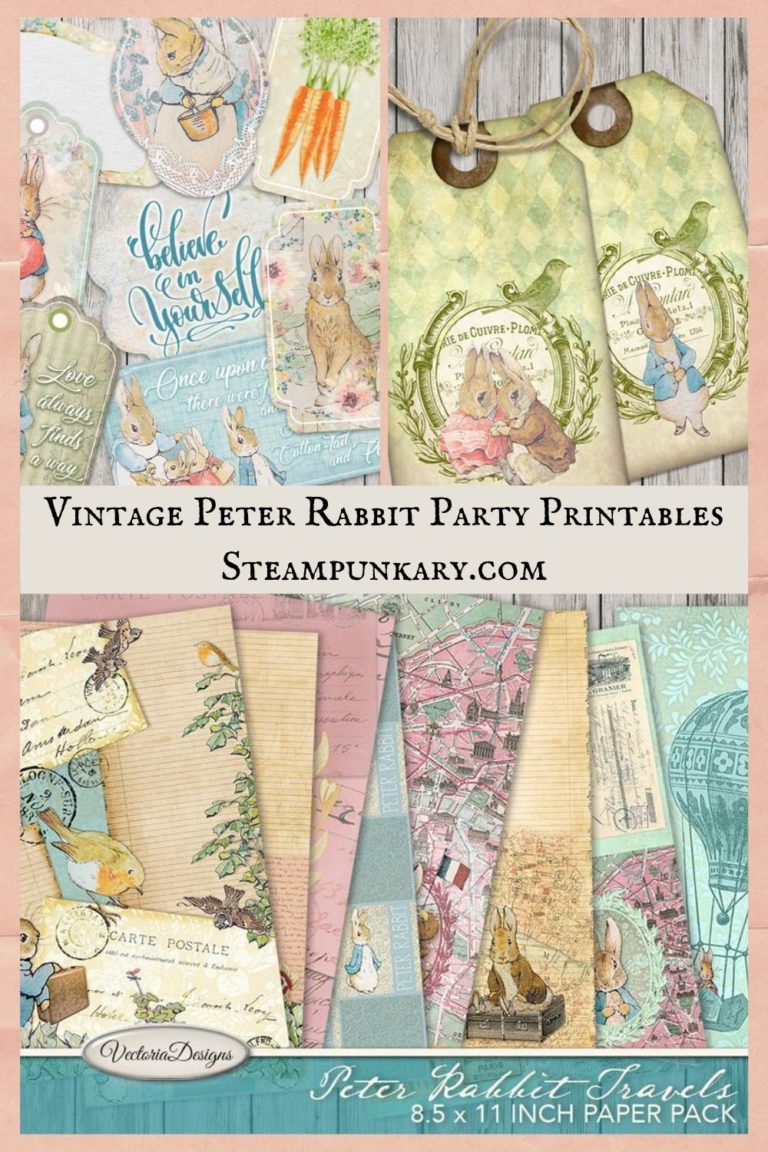 Vintage Peter Rabbit Party Printables - Steampunkary
